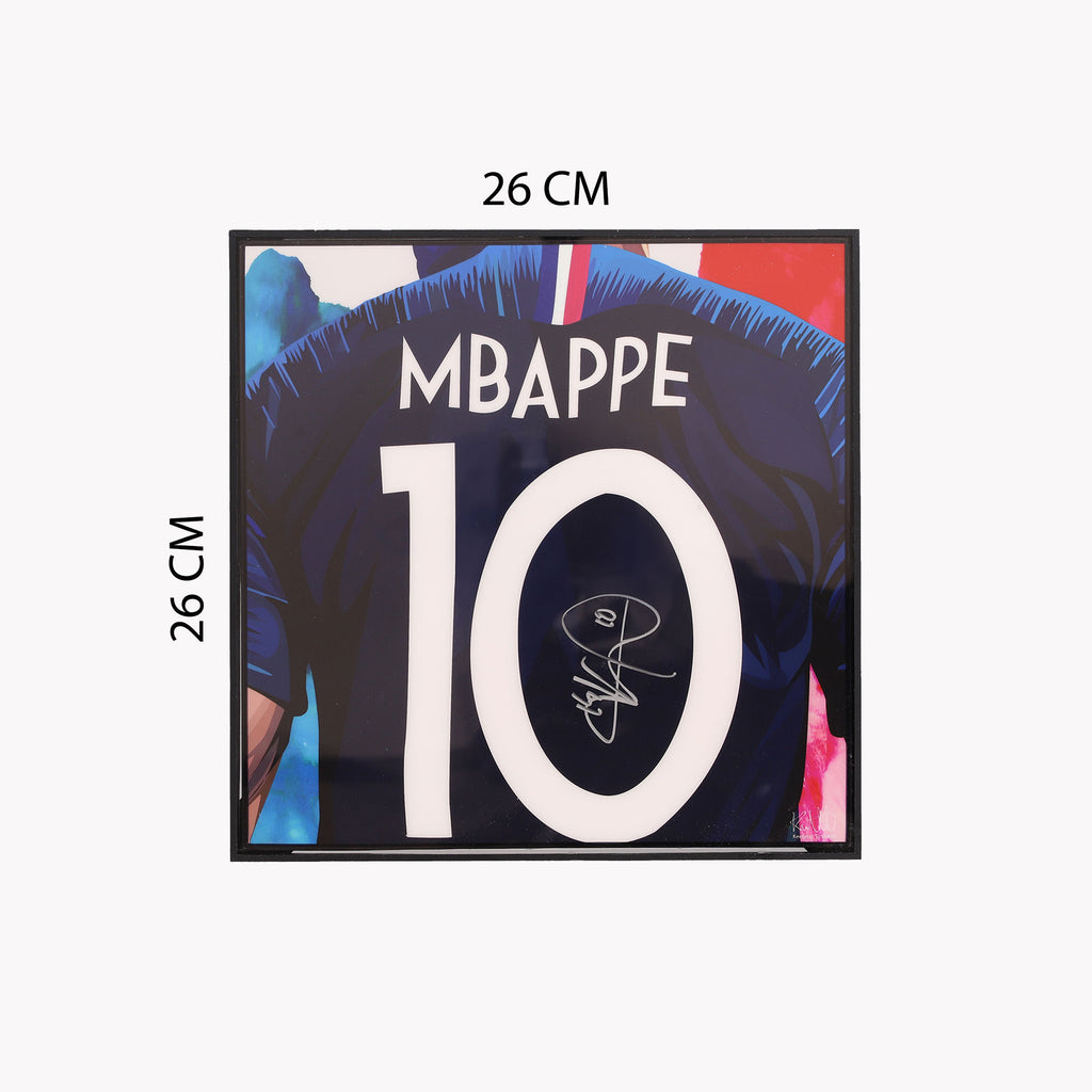 Kylian Mbappe Signed Art Piece exclusively designed by the renowned ar ...