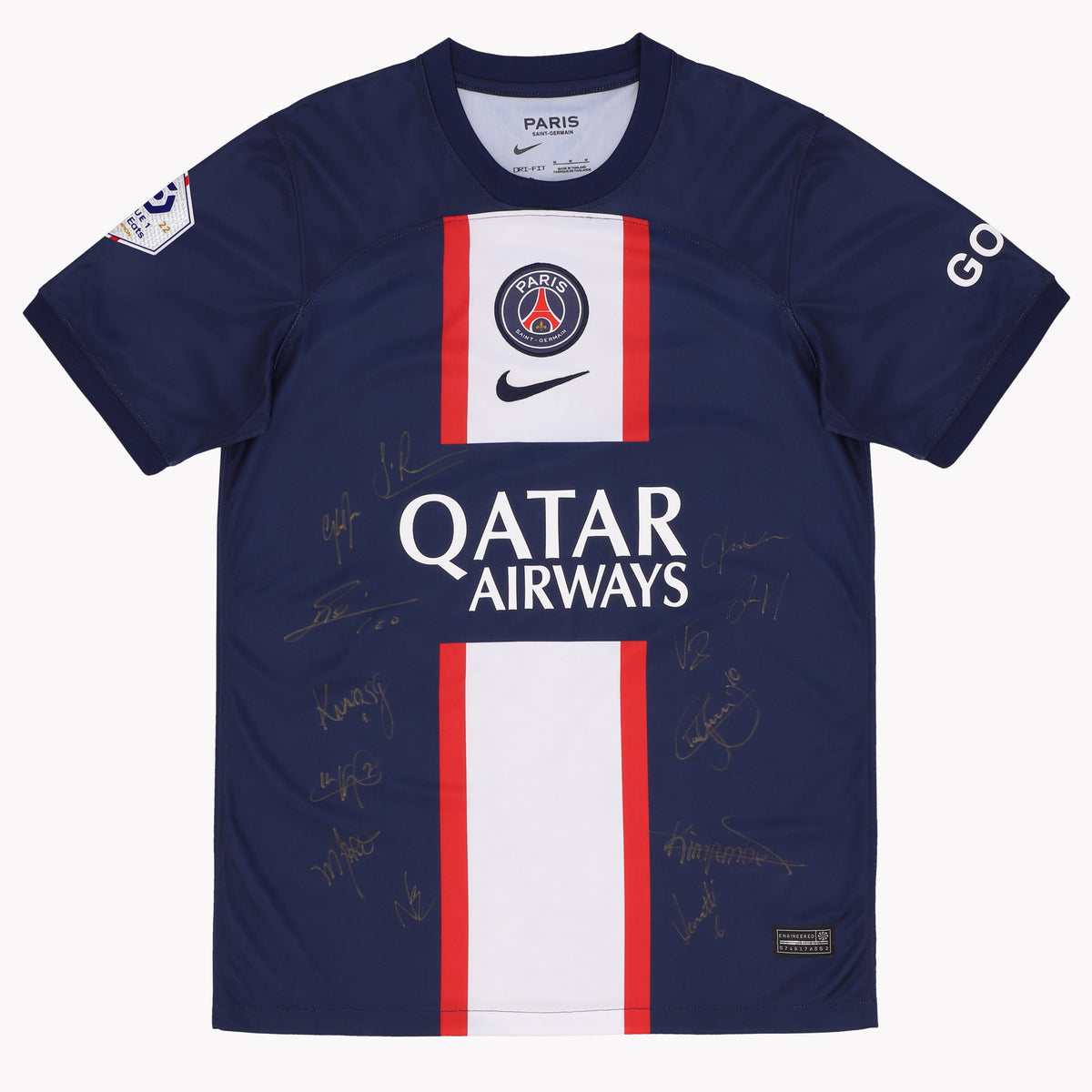 PSG Ligue 1 Home 2022-2023 Winners Squad Signed Shirt: Team-Signed ...