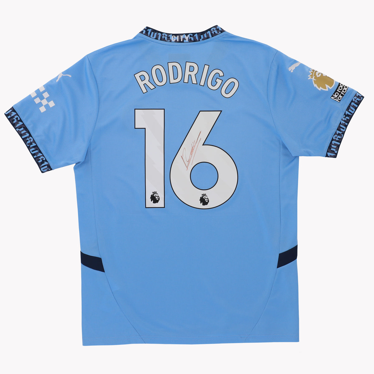 Rodri Manchester City Home 2024-2025 Signed Shirt: 2024 Ballon d'Or Wi ...